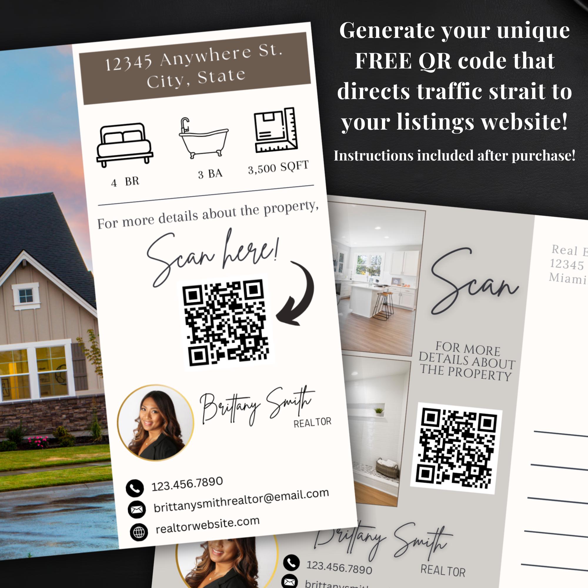Just Listed Real Estate Agent Postcard Bundle, Luxury Realtor New ...
