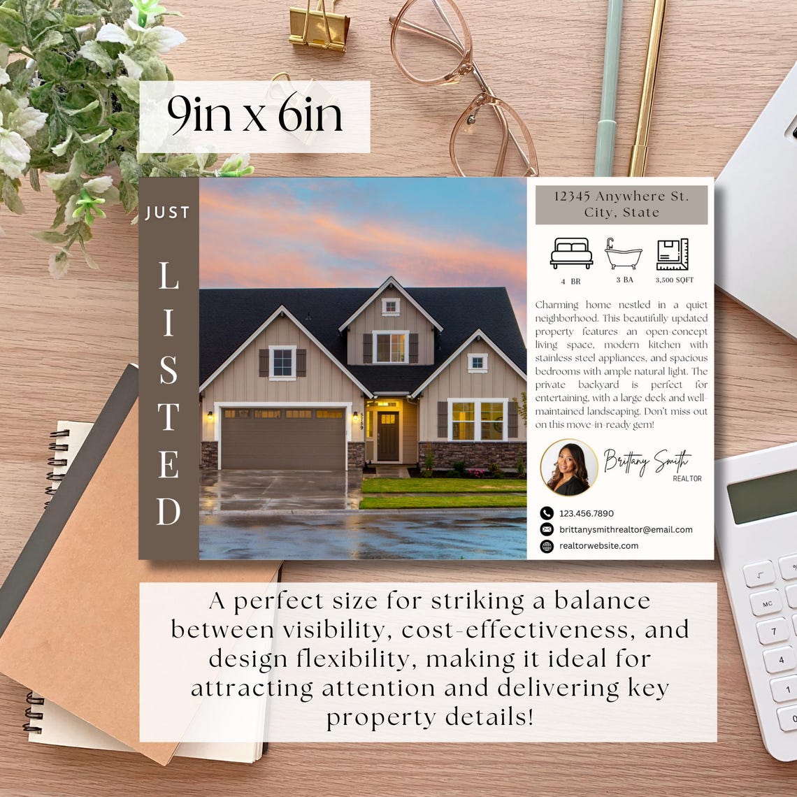 Just Listed Real Estate Agent Postcard Bundle, Luxury Realtor New ...