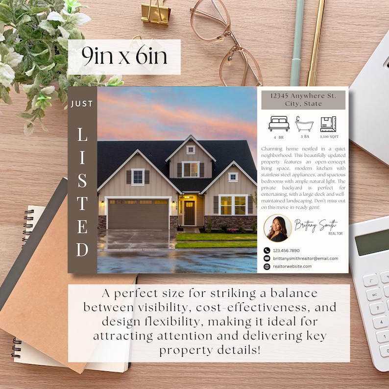 Just Listed Real Estate Agent Postcard Bundle, Luxury Realtor New ...
