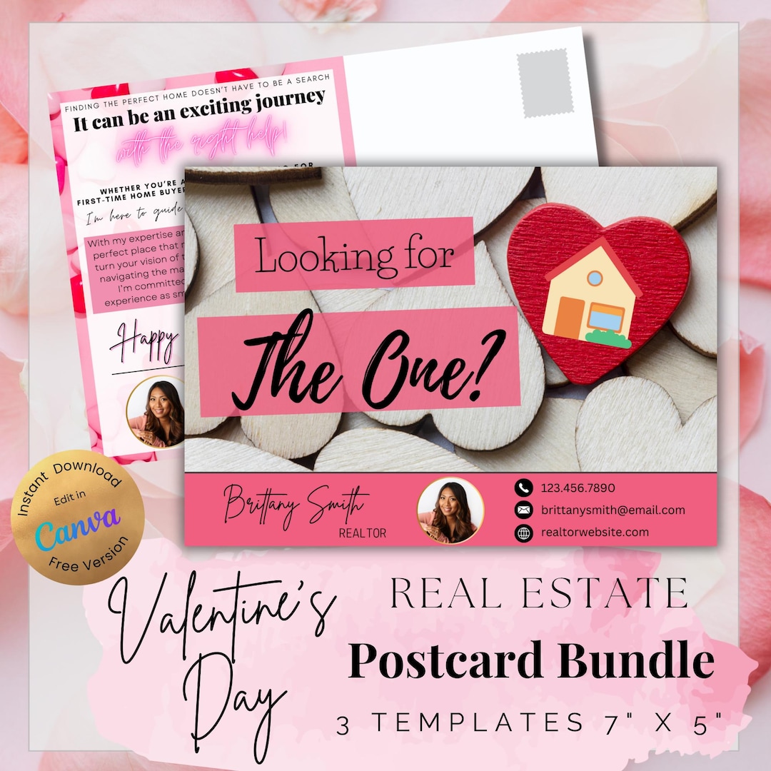 Real Estate Valentine's Day Thank You Referral Postcard Realtor ...