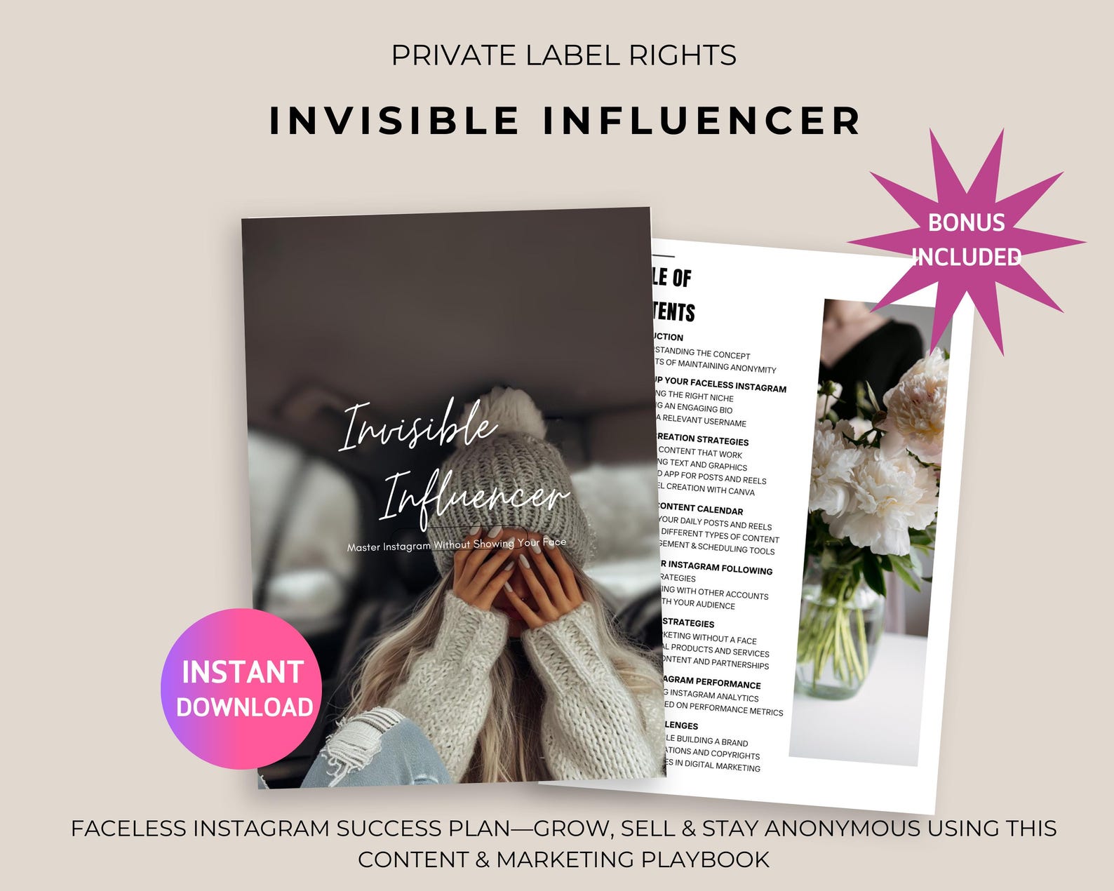 Invisible Influencer Guide | Build a Faceless Instagram Brand | Digital ...