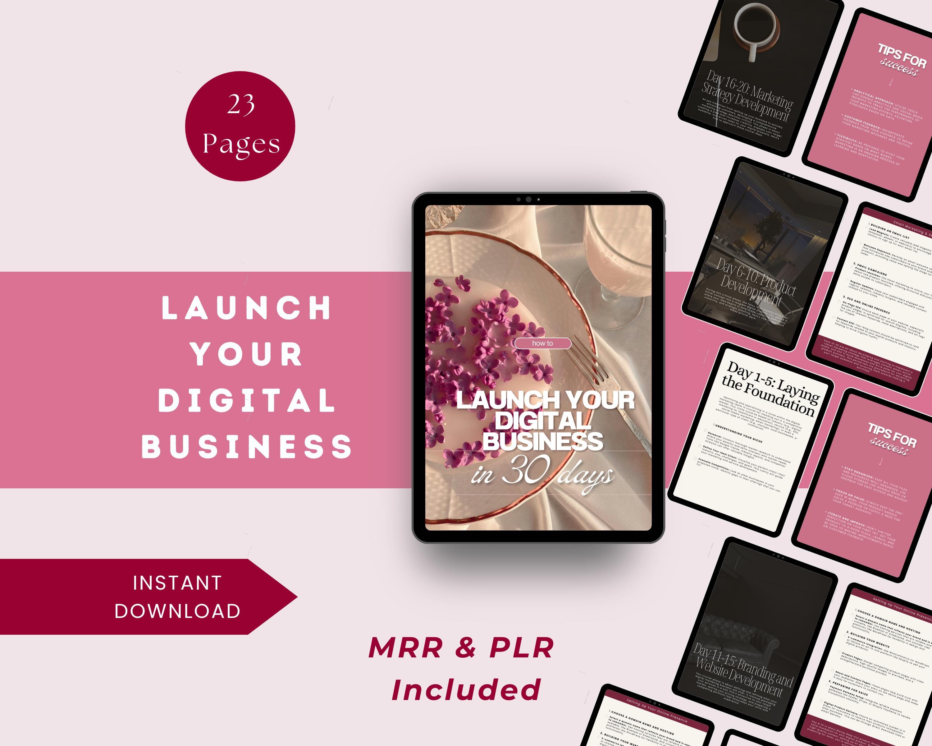 30-day Business Launch Plan | Step-by-step Startup Guide & Side Hustle ...