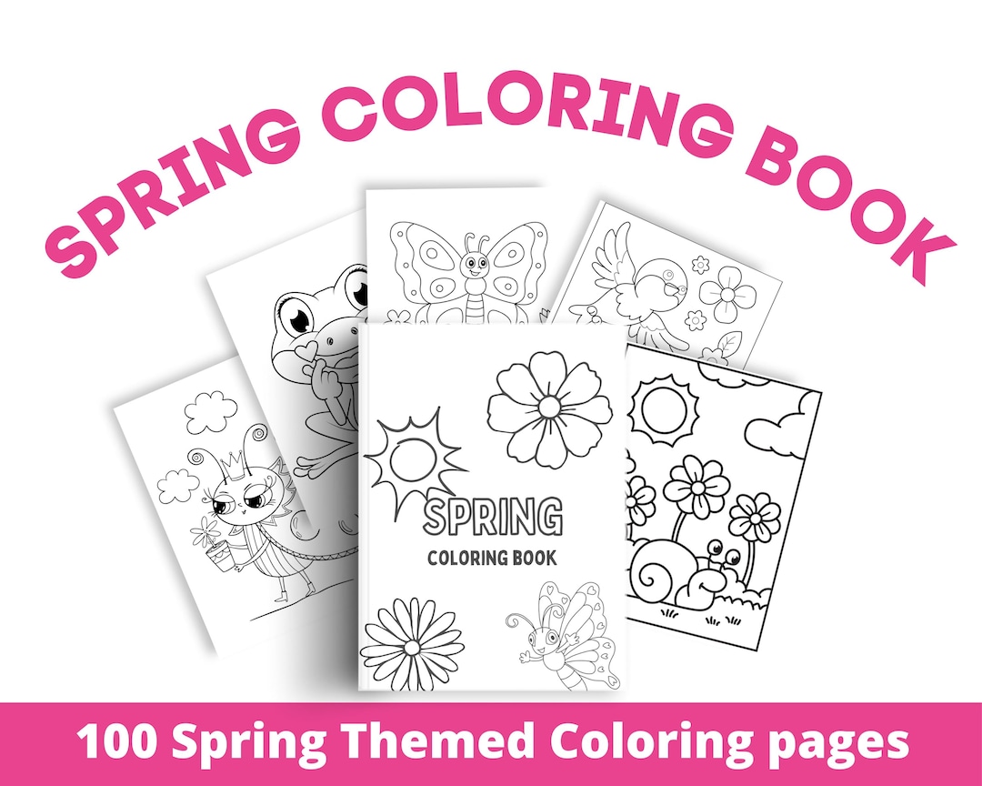 100 Spring Coloring Pages | Printable Coloring Book for Kids & Adults ...