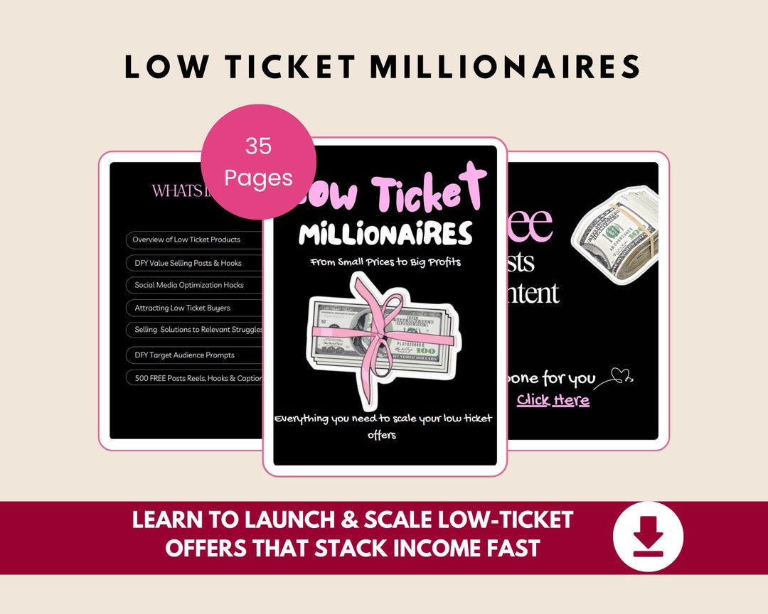 Low Ticket Millionaire Strategy Guide | Scalable Digital Offer ...