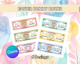 Bunny Bucks Printable Easter Play Money | Egg Hunt Rewards (PDF ...