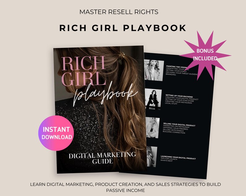 The Rich Girl Playbook – Digital Marketing and Passive Income Guide With MRR & PLR - Etsy