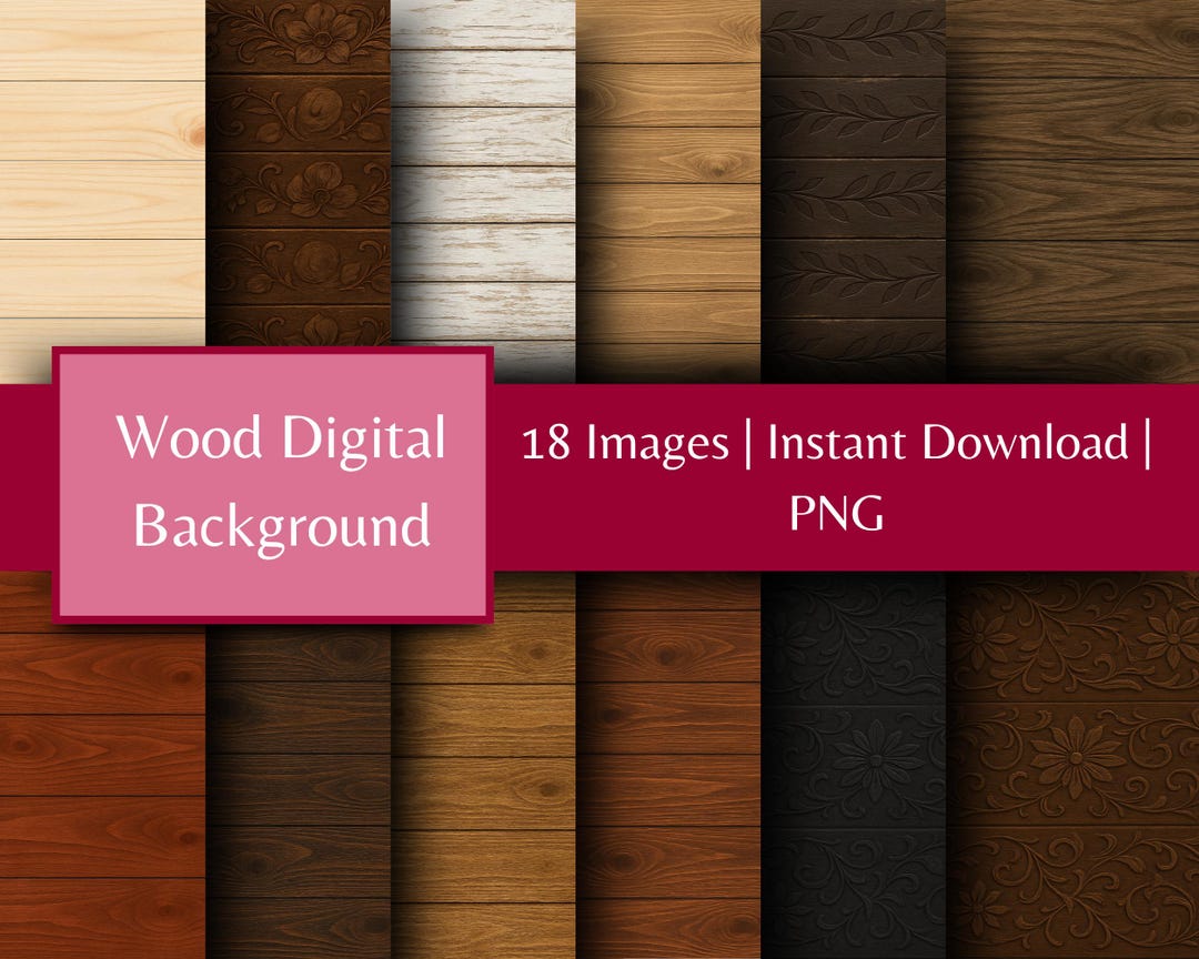 Rustic Wood Background Digital Paper Pack | Seamless Textures for ...