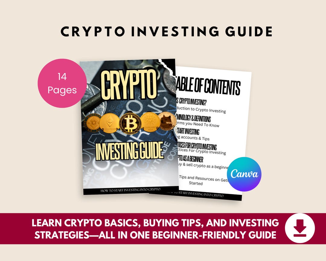 Crypto Investing Guide for Beginners | Editable Canva Ebook | Digital ...