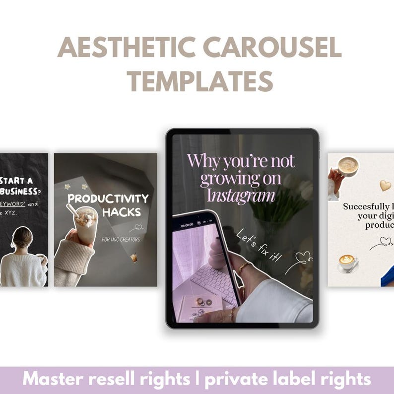Instagram Carousel Templates | Canva PLR (digital Download - Etsy