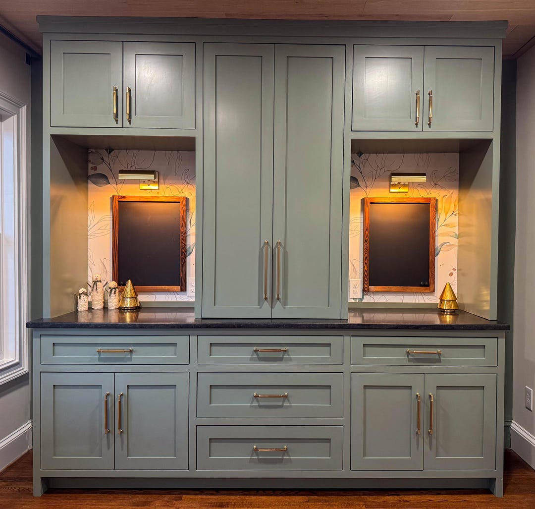 Custom Office Double Desk and Storage - 96" Wide (custom Sizes Based on ...