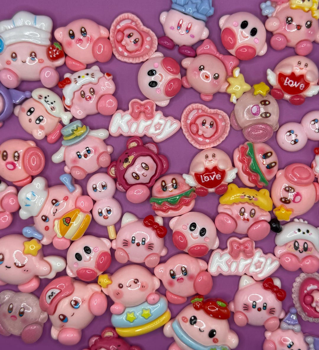 Kirby Charms | Random Kirby Charms | Kirby Cabochon Charms | Decoden ...