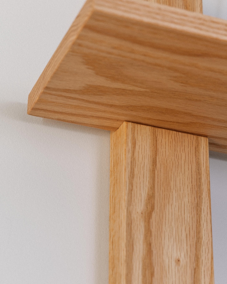Floating Oak Wall Shelf: Modern Minimalist Display, Small Space Storage ...