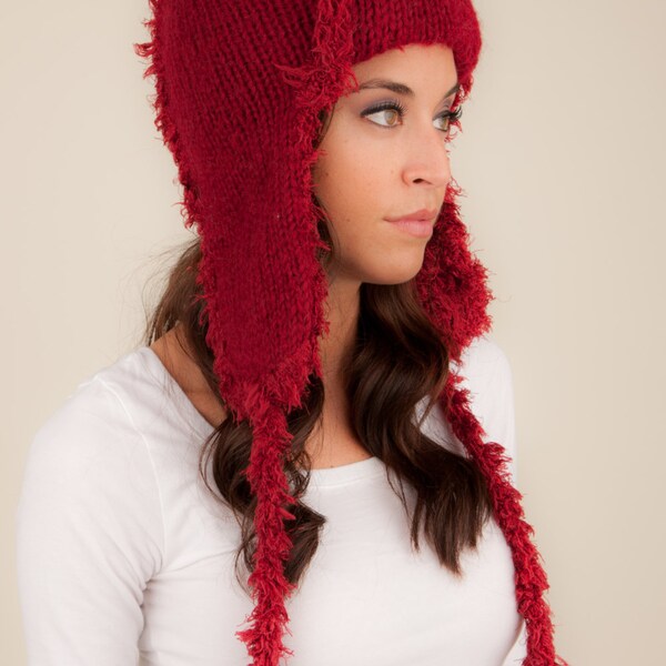 Red Knit Hat - Etsy