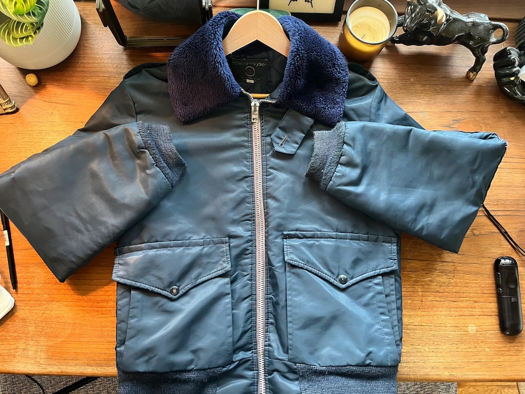 Vintage 70s Air Force Pilot Punk Faux Fur Bomber Jacket Sz Sm - Etsy