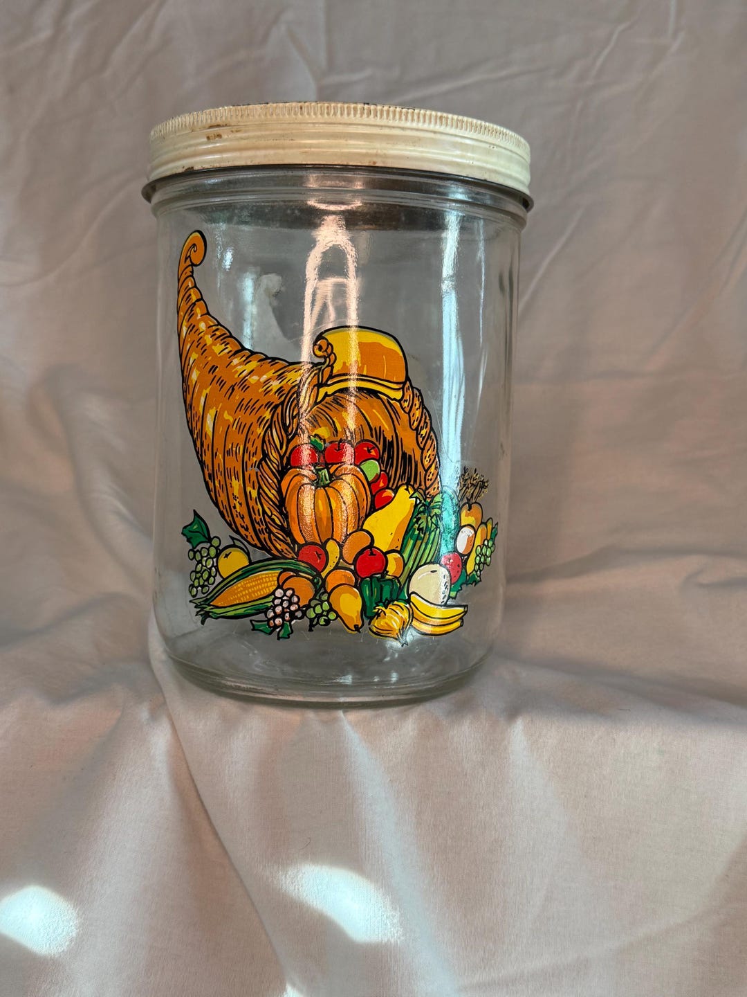 Vintage Glass Ball Cannister - Etsy
