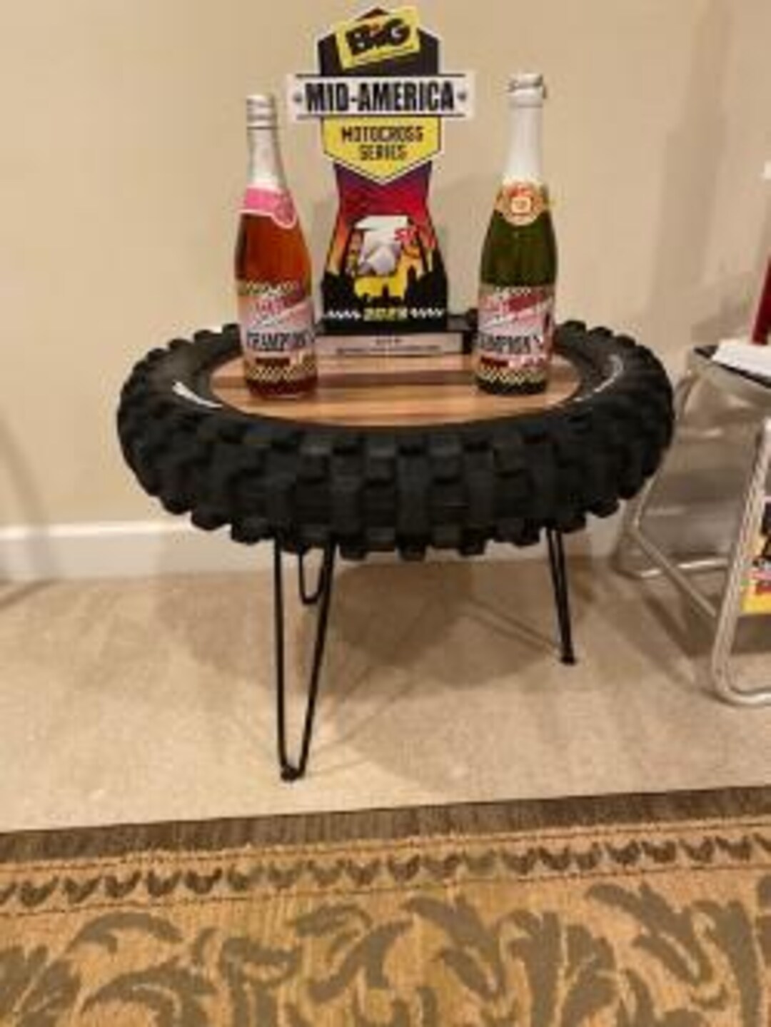Dirtbike Tire End Table 16" Height. - Etsy