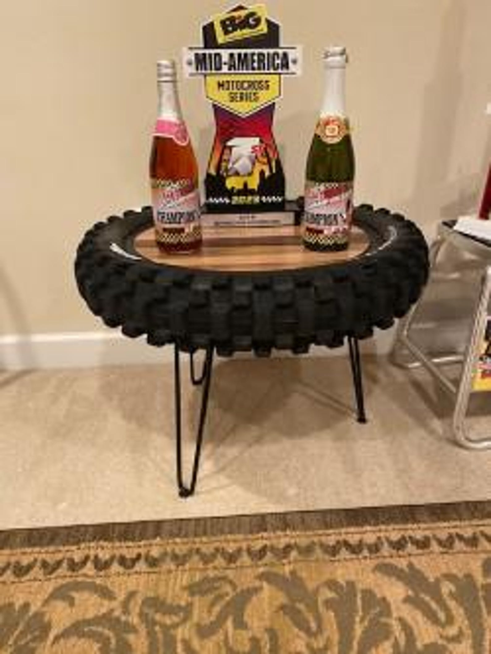 Dirtbike Tire End Table 16" Height. - Etsy