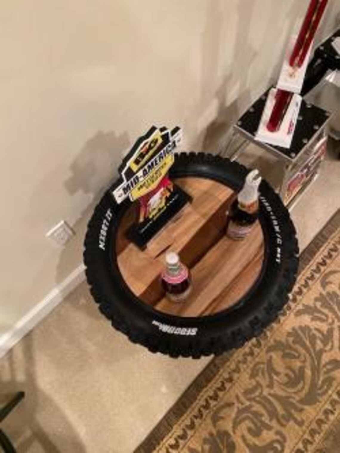 Dirtbike Tire End Table 16" Height. - Etsy