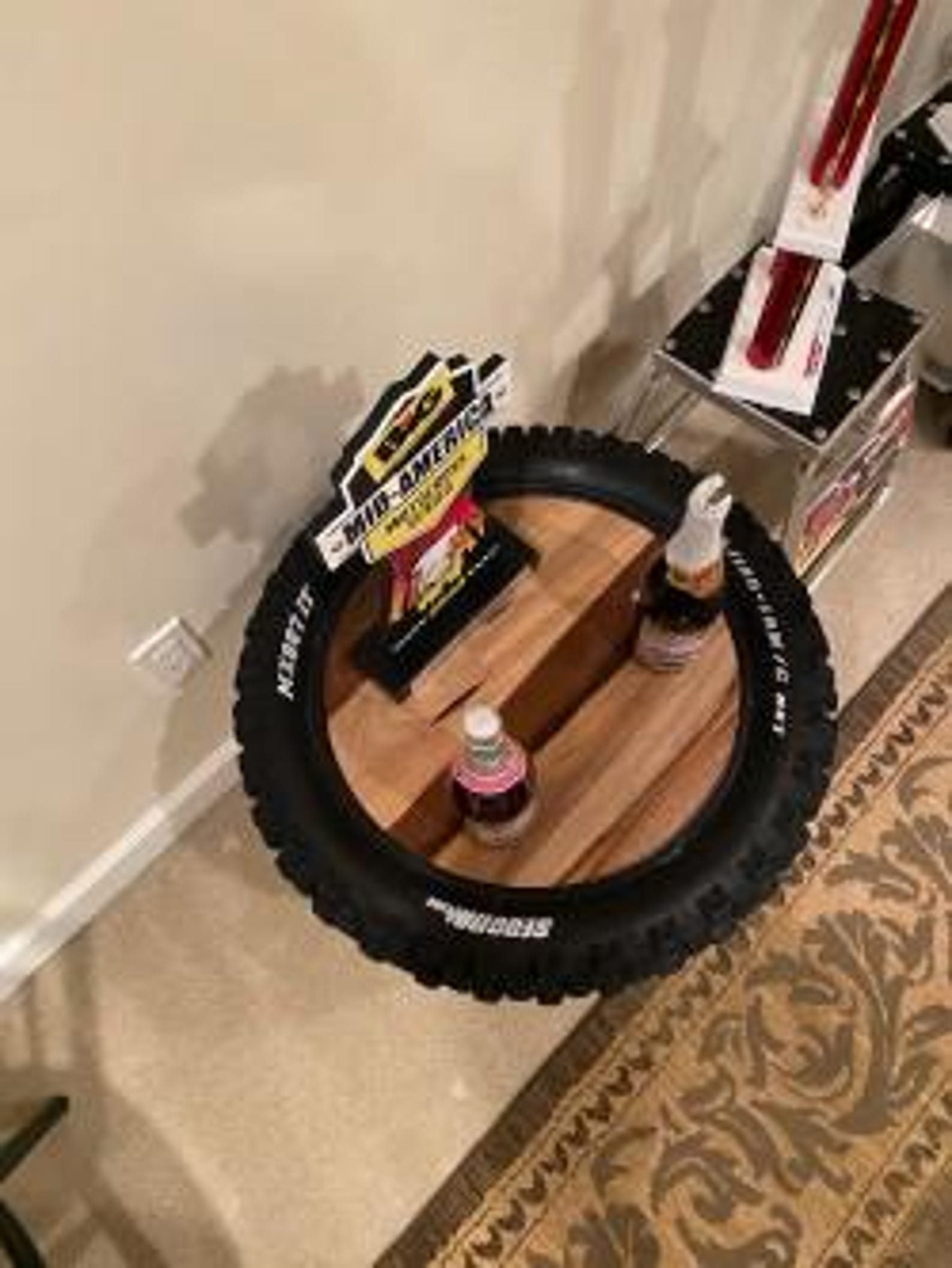 Dirtbike Tire End Table 16" Height. - Etsy