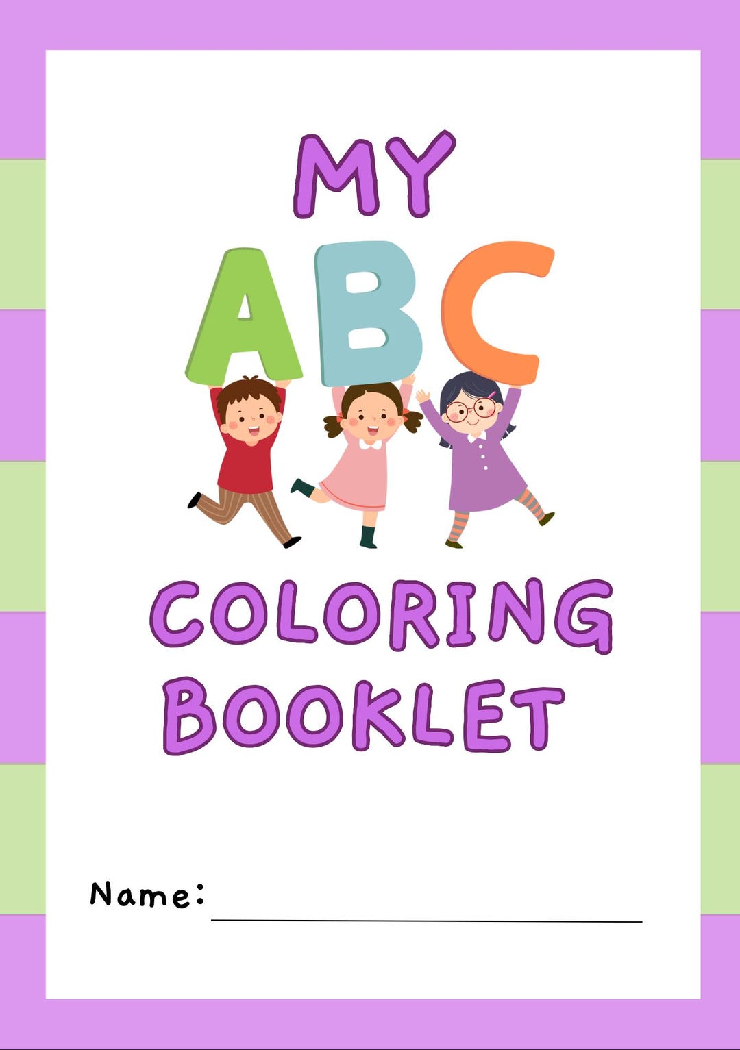 53 PAGES ABC Learning Coloring Book, Baby's First ABC Book, Colorful ...