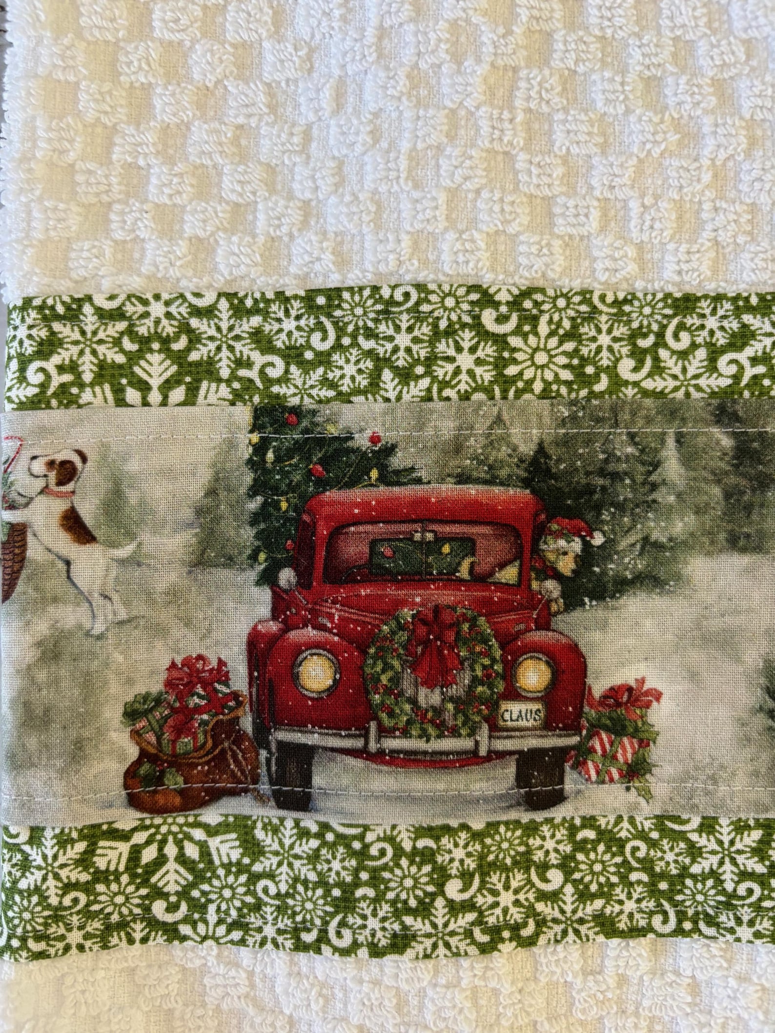 Waffle Weave Cotton Dishtowel With Beechwood Ring Hanger - Etsy