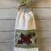 Waffle Weave Cotton Dishtowel With Beechwood Ring Hanger - Etsy
