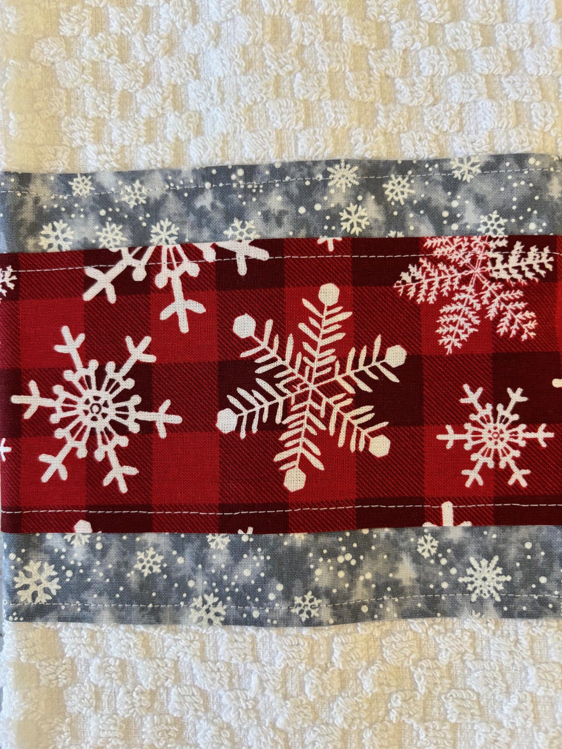 Waffle Weave Cotton Dishtowel With Beechwood Ring Hanger - Etsy
