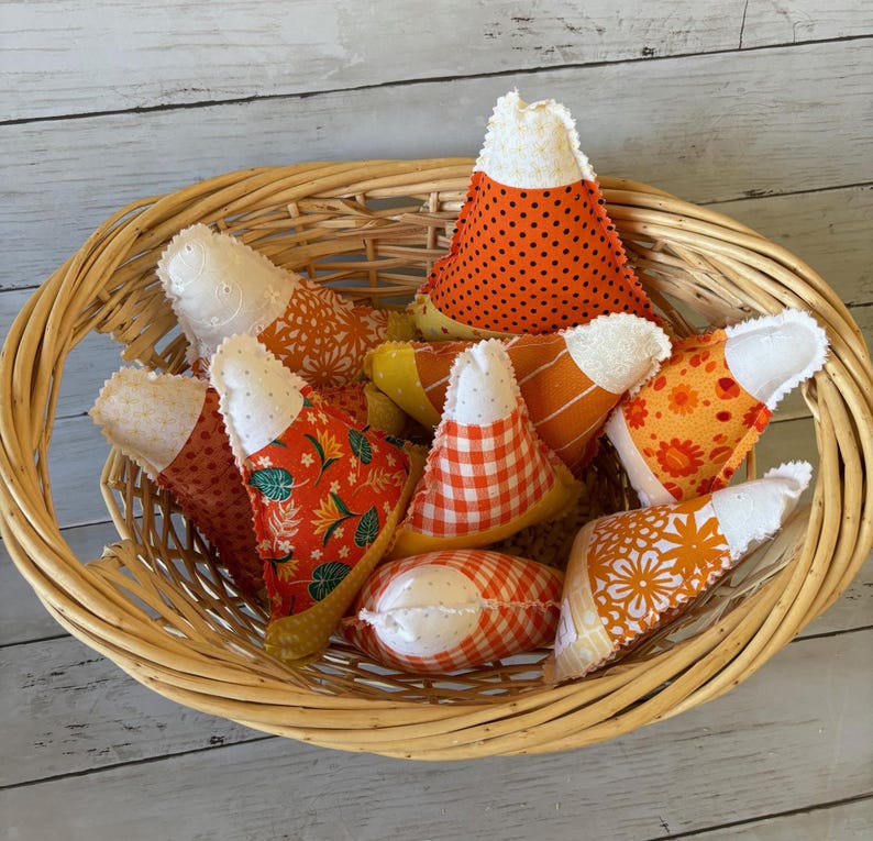 Halloween Stuffed Candy Corn Bowl Filler - Halloween Decor - 0 Calories ...