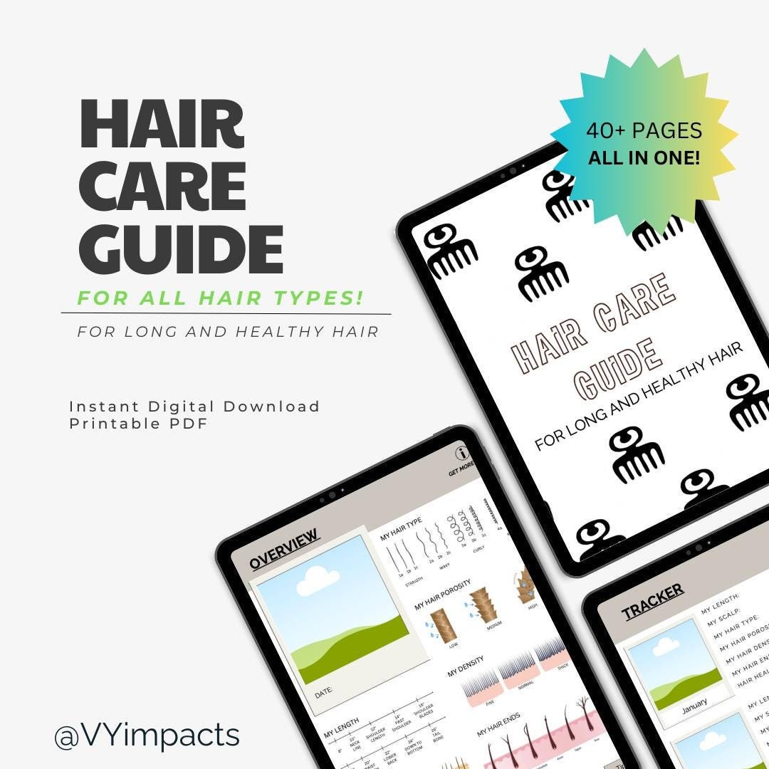 Ultimate Hair Care Guide Planner, A4 Size, Printable and Digital PDF - Etsy