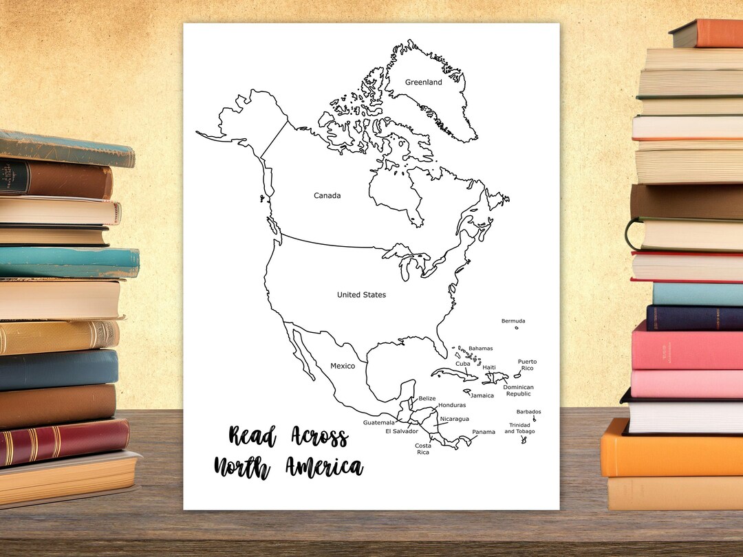 Read Across North America Map - Read the World Challenge, Printable ...