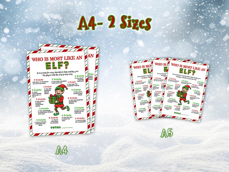 Who is Most Like an Elf? Christmas Ice Breaker Game - Printable Party ...