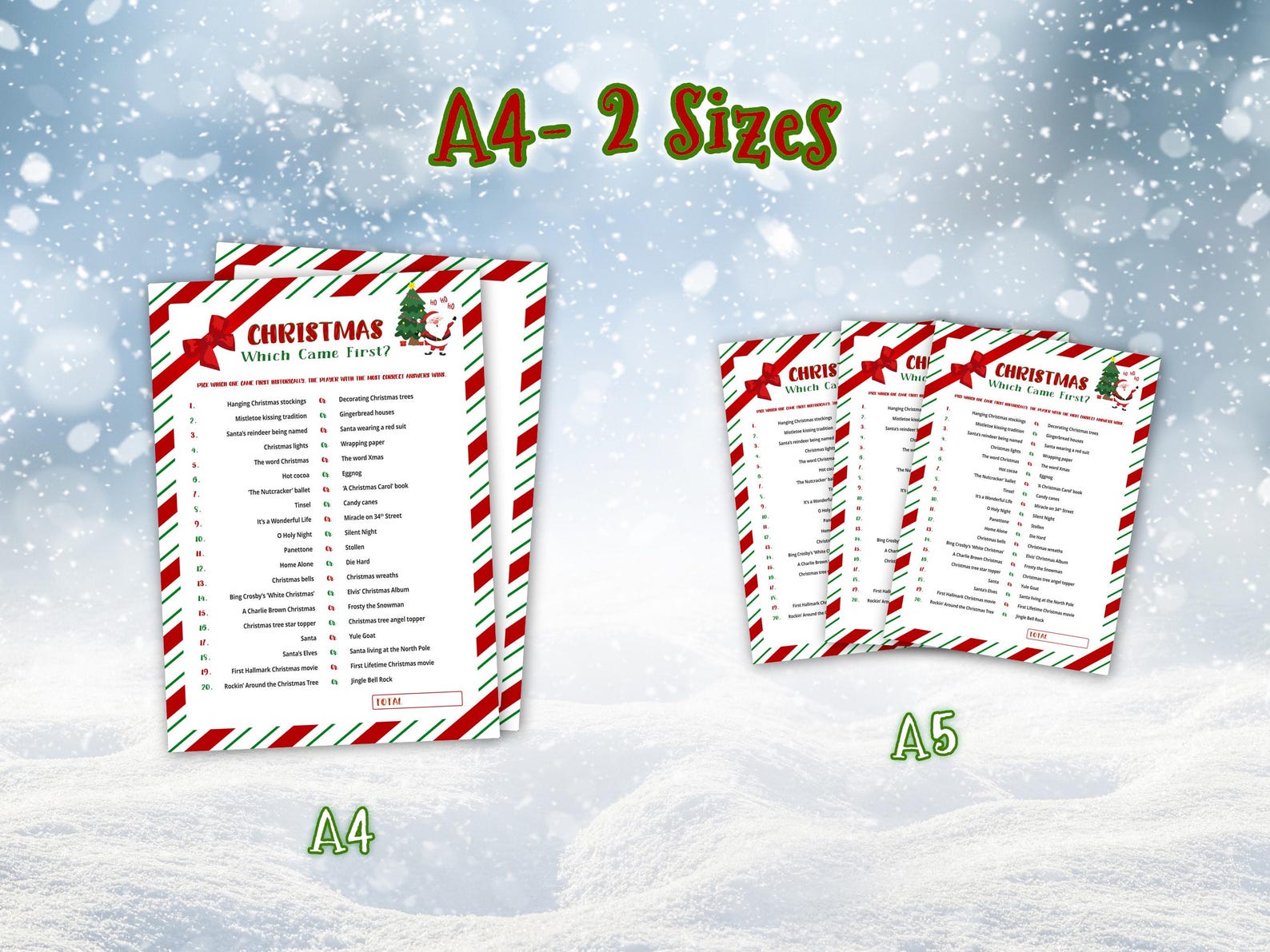 Which Came First Christmas Trivia Game - Printable Family Quiz Games ...
