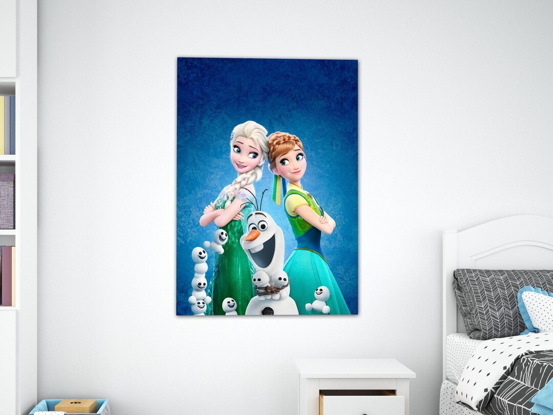 Elsa Frozen Canvas Wall Art, Animation Movie Poster, Elsa Queen Canvas ...