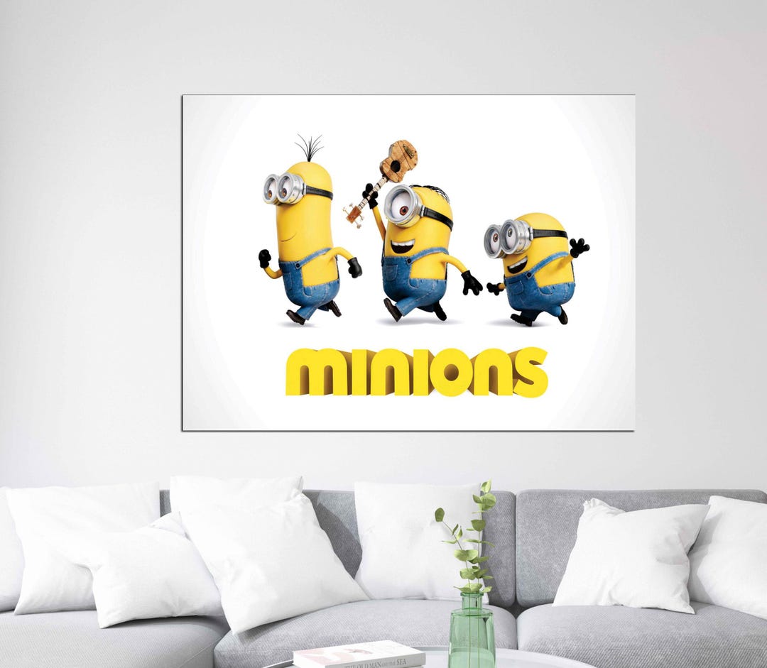Minions Canvas Art,minions Cartoon,playroom Decor,kids Artwork,minion ...