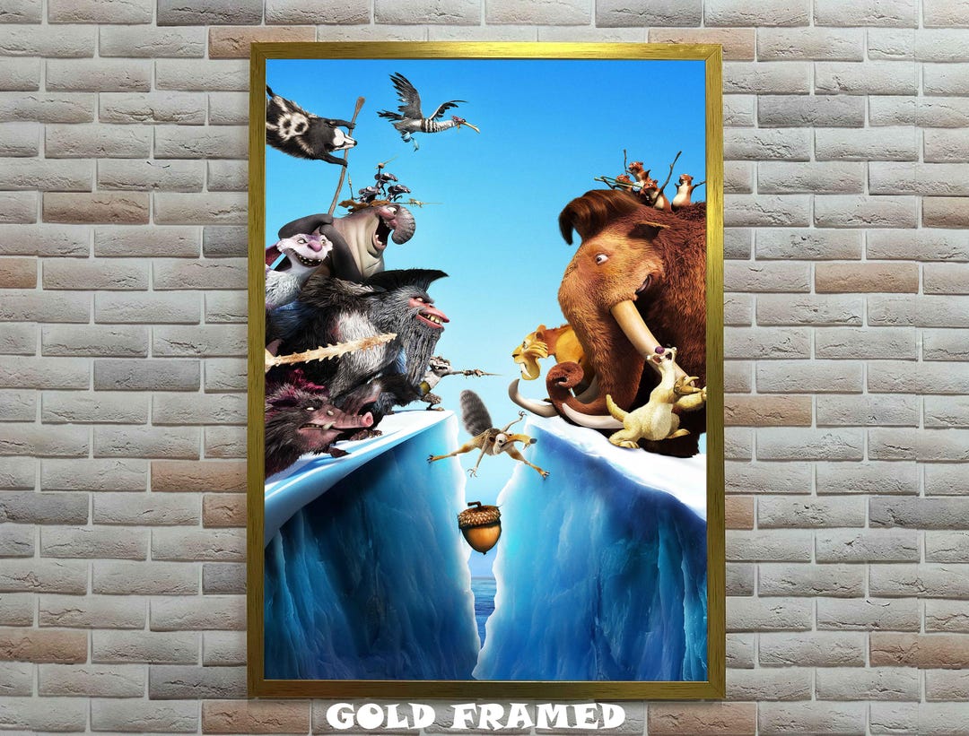 Ice Age Movie Canvas Wall Art,nursery Decor,kidsroom Wall Art,ice Age ...