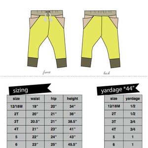 The TRIANGLE Pants PDF Pattern 18M to 8 - Etsy