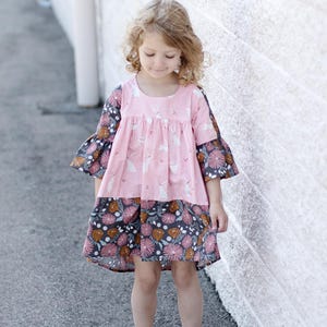 The EMMA Blouse Tunic Dress Pdf Pattern Size 18M to 10 - Etsy