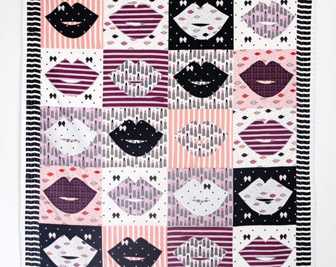 The Lip Appliqué Quilt PDF Pattern - Etsy