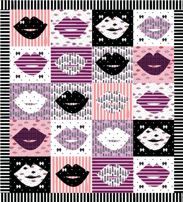 The Lip Appliqué Quilt PDF Pattern - Etsy