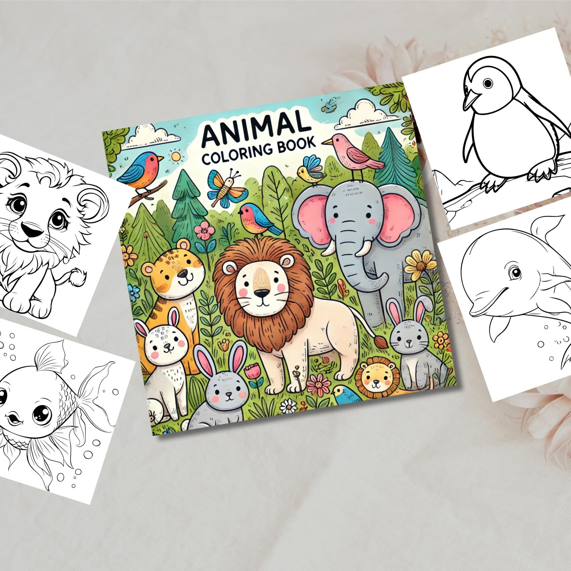 Cute Baby Animal Coloring Pages, Kids Coloring Pages, Printable ...