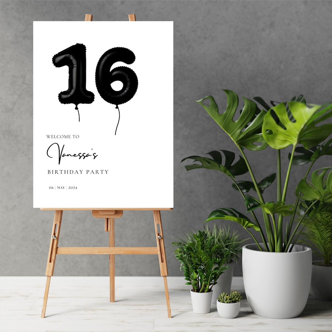 EDITABLE Welcome Sign, 16th Birthday Decor - Etsy