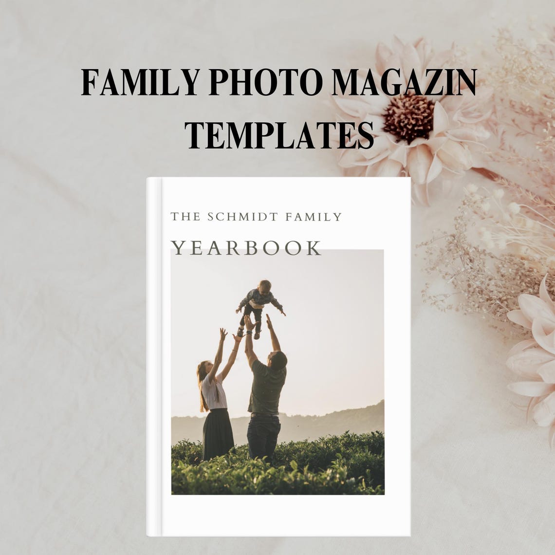 52 Page Photo Magazine Canva Template, Annual Family Album Design ...
