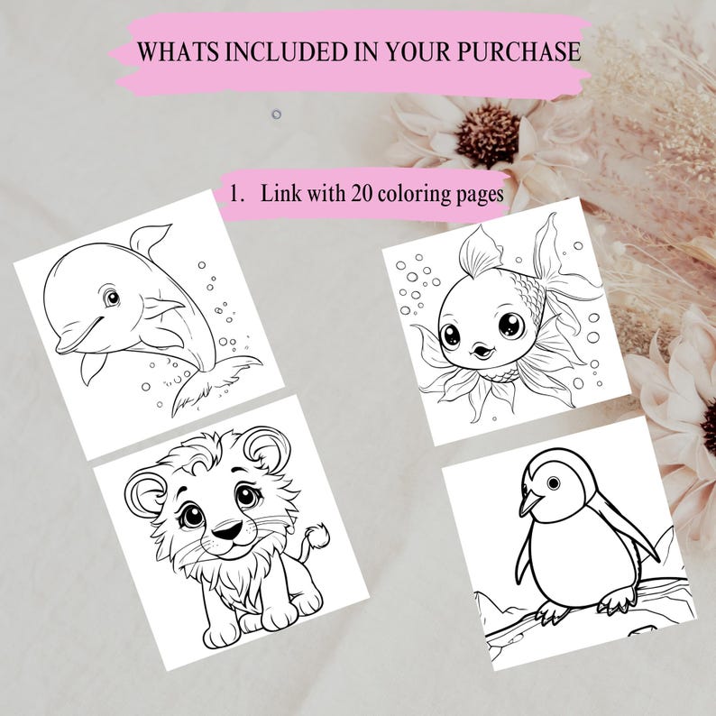 Cute Baby Animal Coloring Pages, Kids Coloring Pages, Printable ...