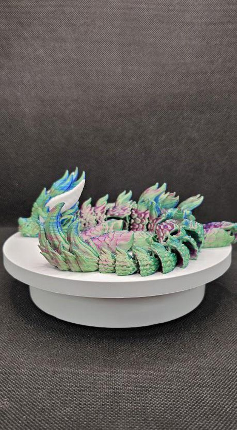 3d Printed Articulating Baby Dragon, Cute Dragon, Multi-color Dragon ...