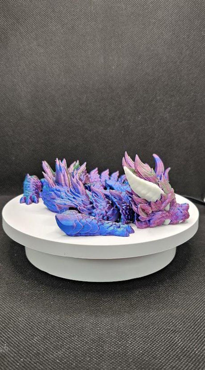3d Printed Articulating Baby Dragon, Cute Dragon, Multi-color Dragon ...