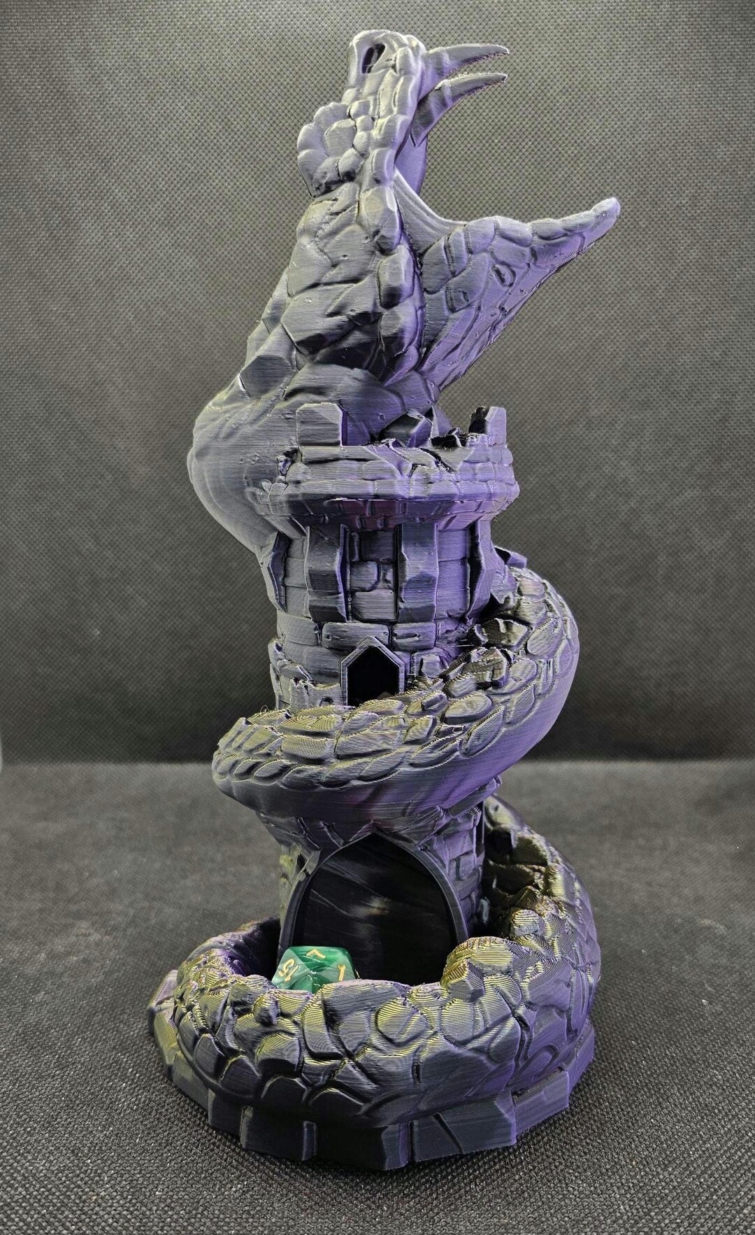 3d Printed Dice Tower, Basilisk Dice Tower, Tabletop Gaming Accessory, RPG Dice Roller, Snake ...