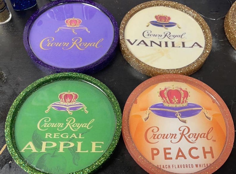 Crown Royal Coaster Set (4) - Etsy
