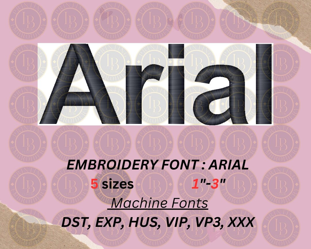 Elegant Arial Embroidery Patterns - Digital Downloads {A-Z} Upper and ...