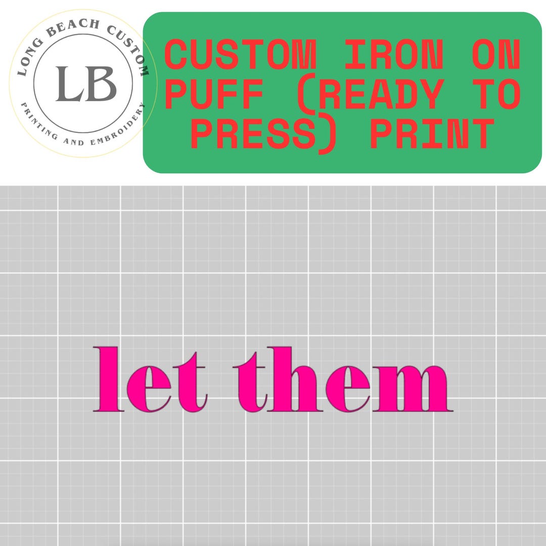 Custom 3D Puff Print | Personalized Iron-on Letters & Designs | Ready ...