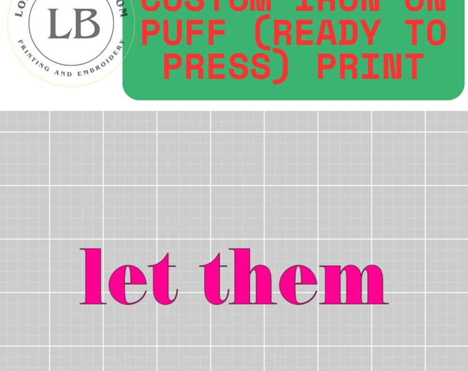 MAMA Puff Ready to Iron Decal - Puff 3D Iron on Decal - Custom Htv ...